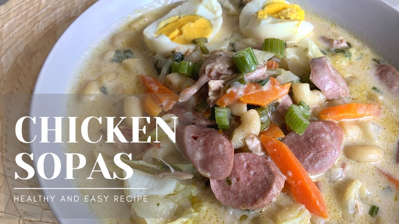 CREAMY CHICKEN SOPAS | Filipino Chicken Macaroni Soup - YouTube