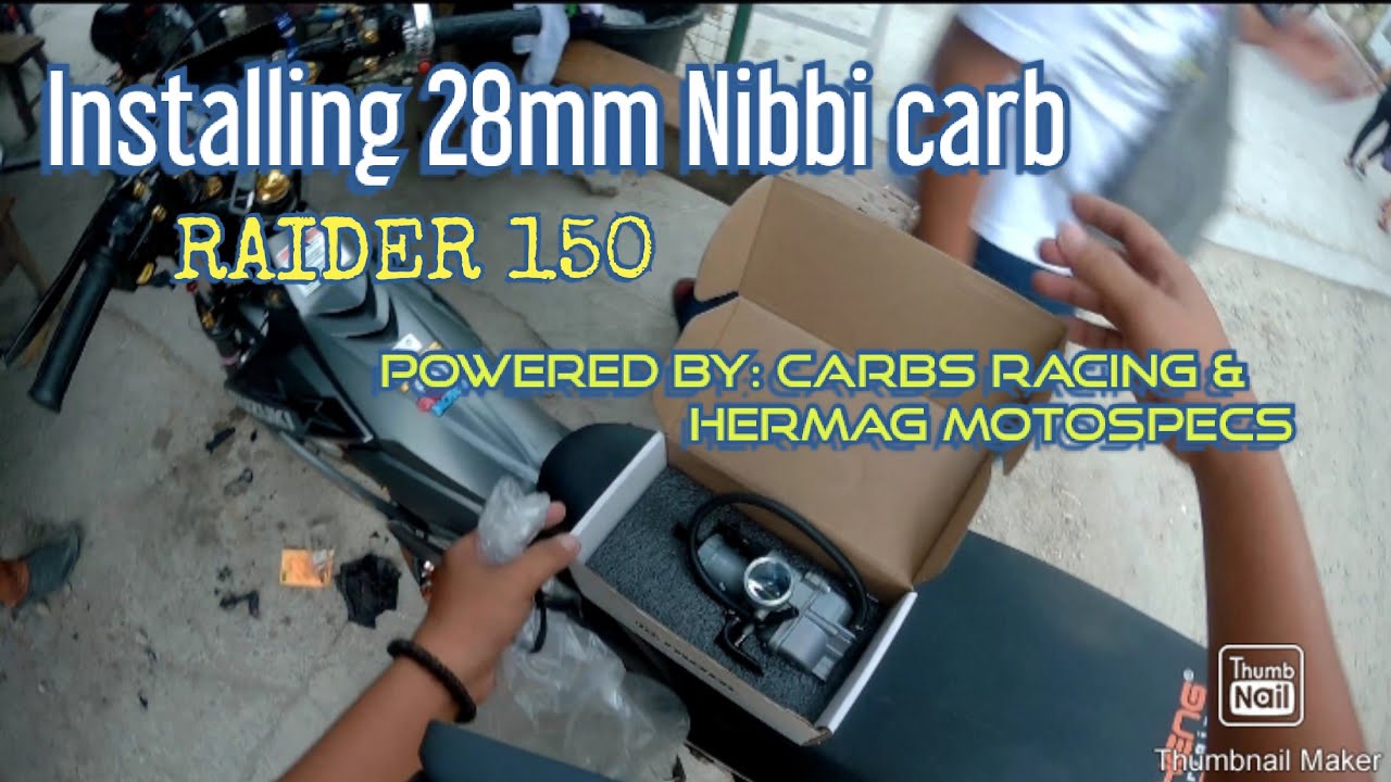 Raider 150 28mm carb | Nibbi Carb - YouTube