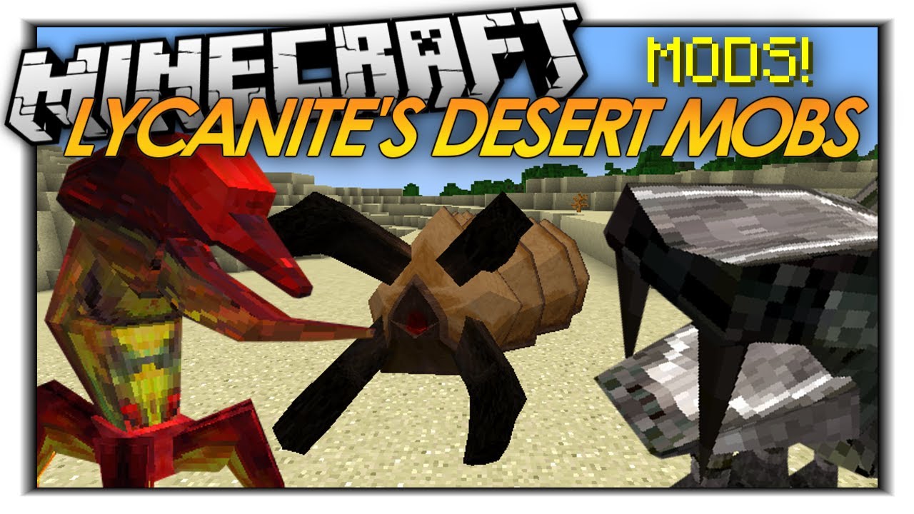 Minecraft Mod Showcase: Lycanite's DESERT MOBS! Mummies, Wyrms, & Sceptres! (Review) - YouTube