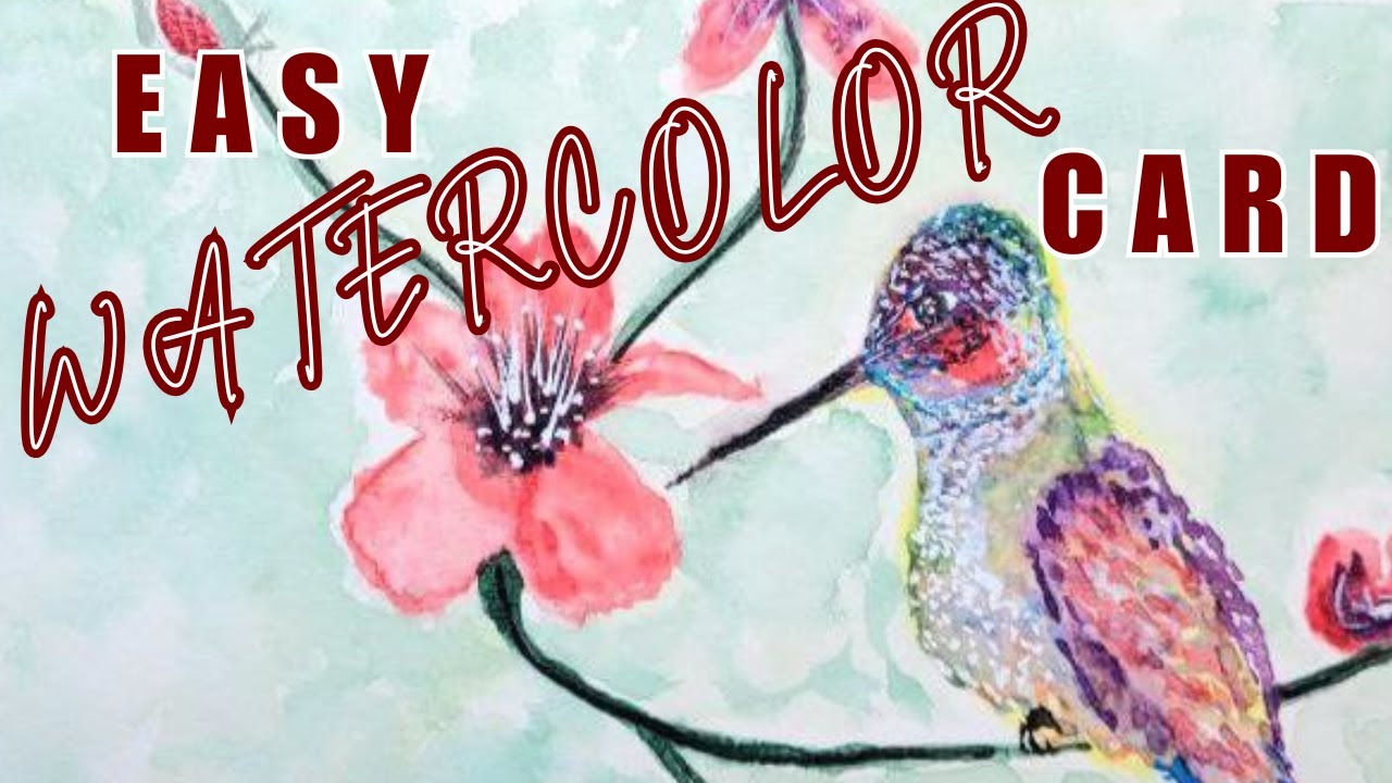 Try This Watercolor Card — No Drawing Needed!🖌️ - YouTube