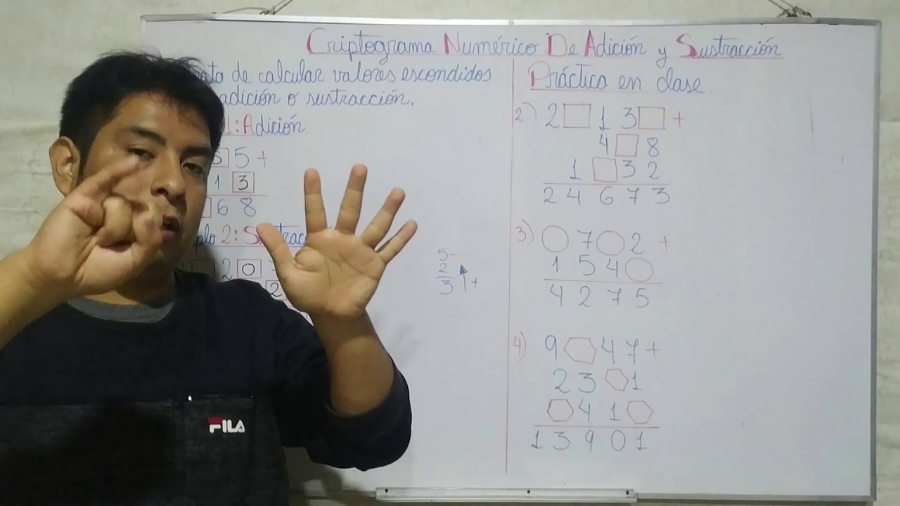 Criptograma numérico de Adición y sustracción ️ ️PASO A PASO💓Raz. Matemático💓 - YouTube