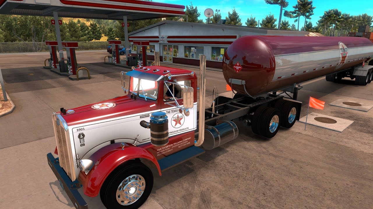 American Truck Simulator Kenworth 521 Texaco Skin - YouTube