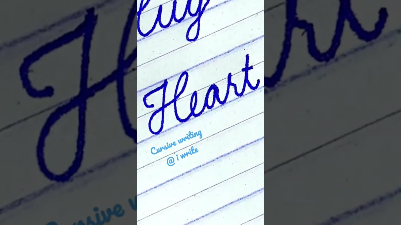 The Word Heart In Cursive