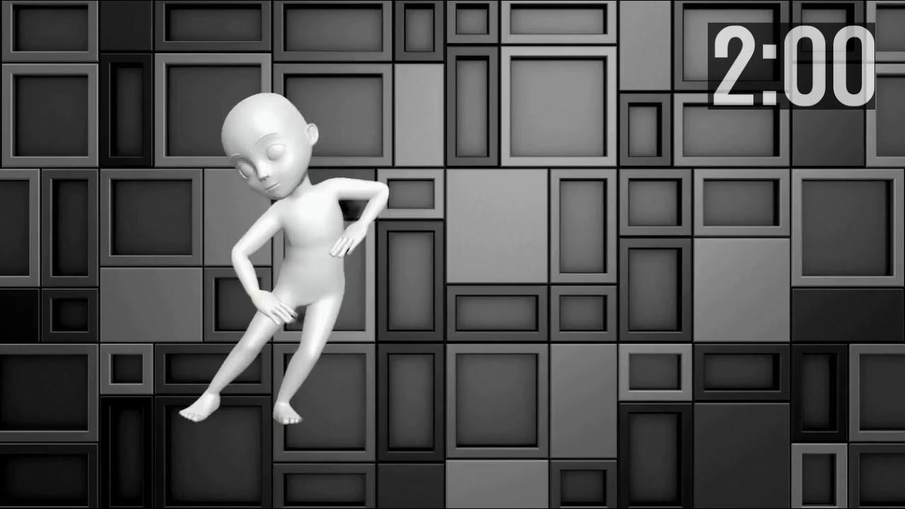 2 Minute Countdown Timer (with Music) | Animated Cartoon Baby Dancing ...