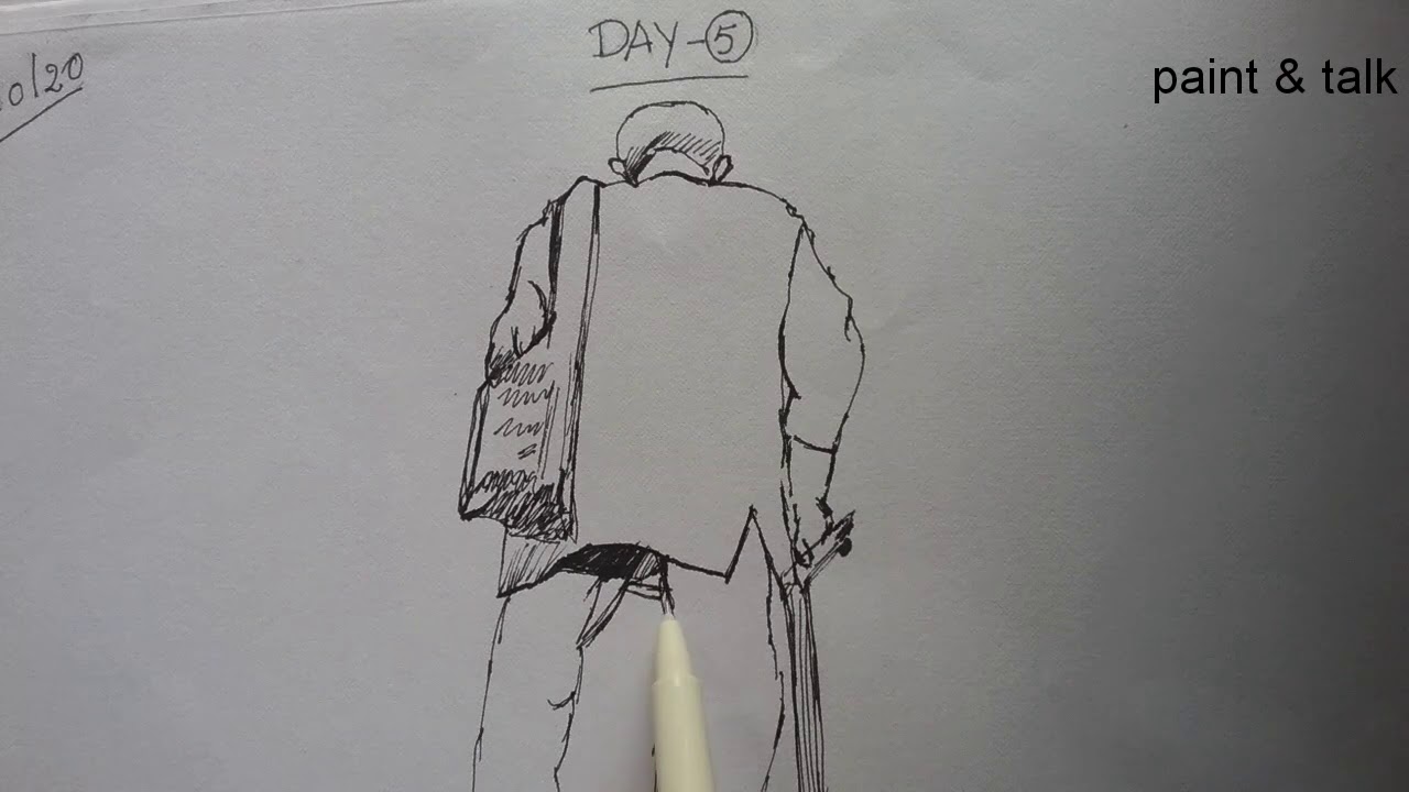 How to draw an oldman /30day challenge potrait sketching practice DAY-5 ...