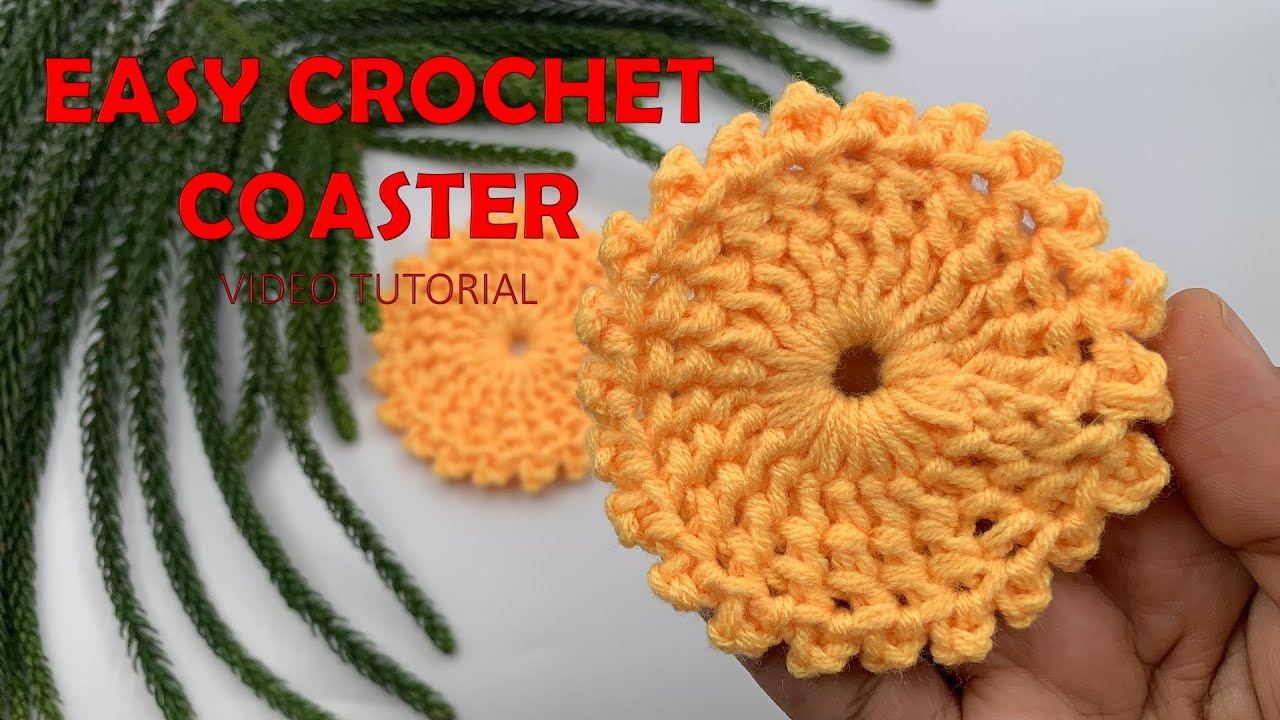 How to Crochet an easy Crochet Coaster Pattern | Beginner-Friendly ...