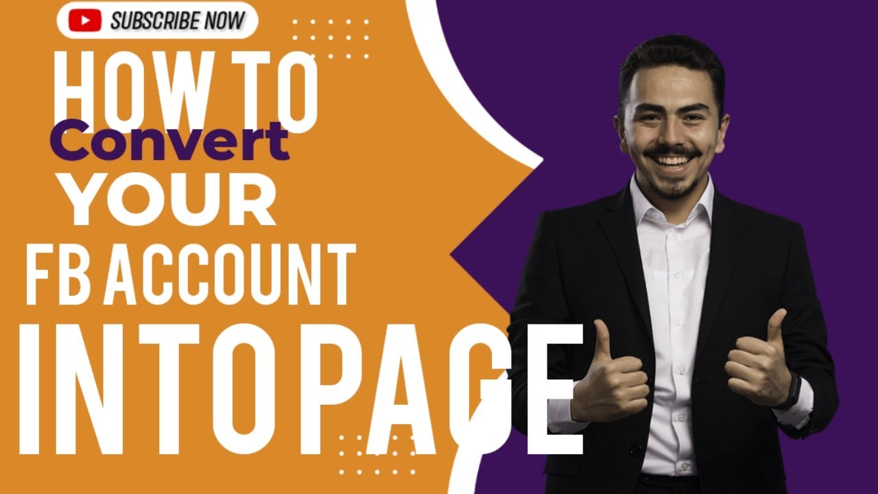Convert Fb Account into Fb page in One Click||Fb Account ko fb Page me ...