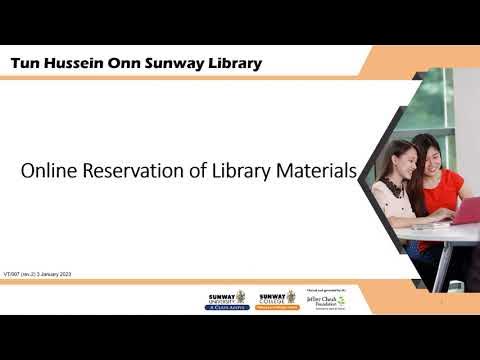 Online Reservation of Library Materials - YouTube