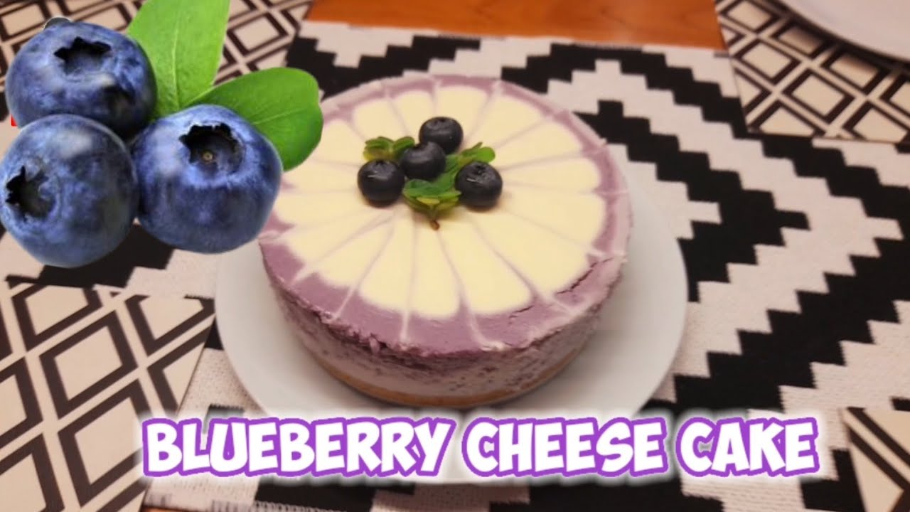 RESEP DAN CARA MEMBUAT BLUEBERRY CHEESE CAKE SUPER LEMBUT - YouTube