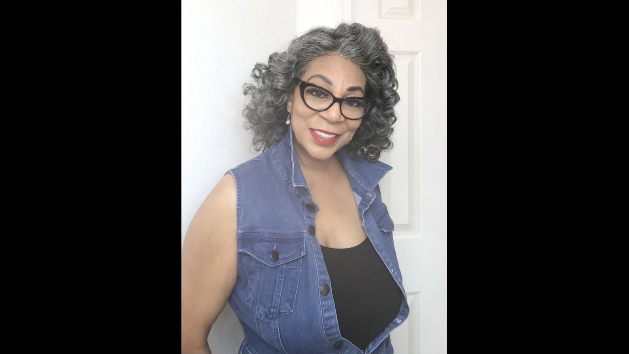 MS Greyt Burmese Human Hair Grey Lace Front Wig - YouTube