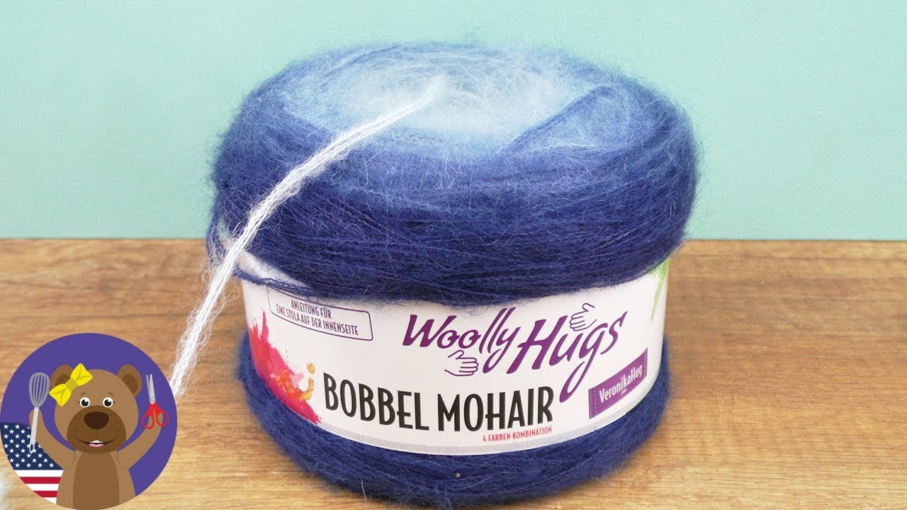 Scarf out of PUFFS | Woolly Hugs Bobble Mohair | DIY Scarf - YouTube