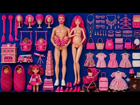 9Minutes Satisfying with Unboxing Barbie Family Playset, Cute Doll Set Toys ASMR | Review Toys 