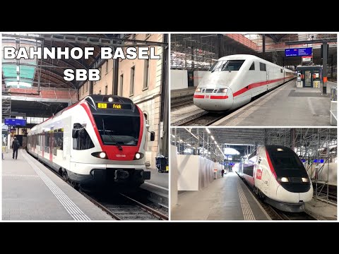 Züge beim Bahnhof Basel SBB | Trains at Basel SBB station (2020)