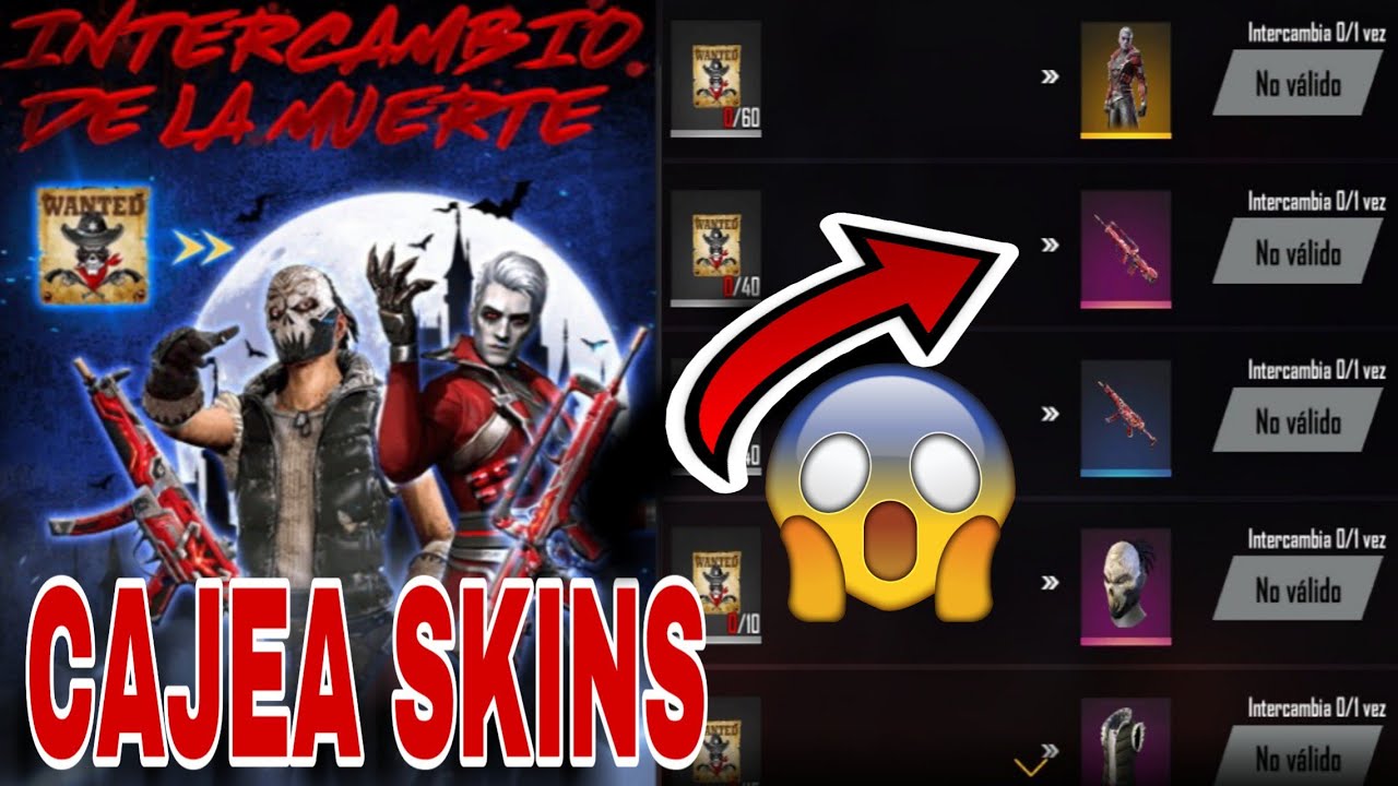 COMO OBTENER TOKENS Y CANJEAR Skins vampiro máscara de calavera FREE ...