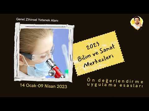 2023 Bilim ve Sanat Merkezleri Genel Zihinsel Yetenek Alanı Uygulama Esasları | Bilsem
