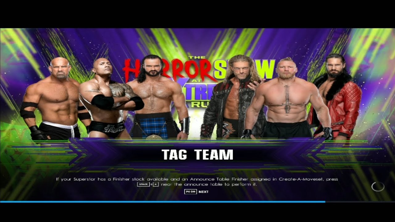 FULL MATCH - TEAM ROCK VS TEAM BROCK LESNAR TRIPLE TAG TEAM ELIMINATION ...