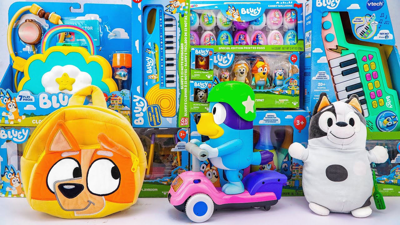 Bluey Toy Collection Unboxing Review 💙 Mystery Cute Bluey, Mike's Lucky ...