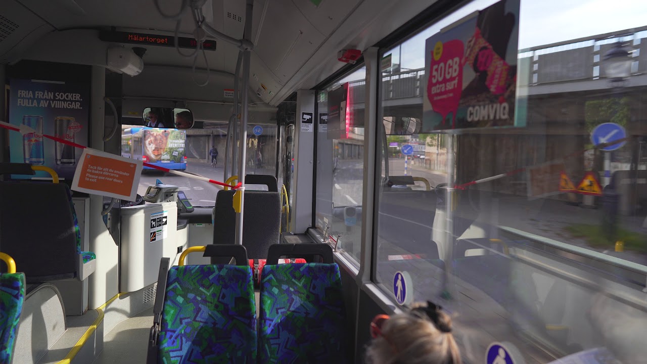 Sweden, Stockholm, bus 3 ride from Tegelbacken to Slussen - YouTube