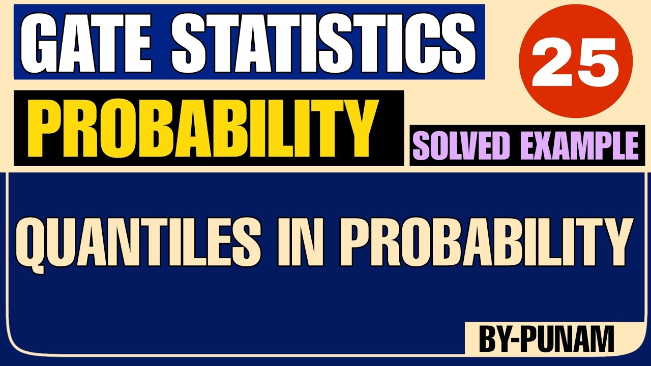 Quantiles in Probability | Solved in Easy 3 minutes | GATE STATISTICS ...
