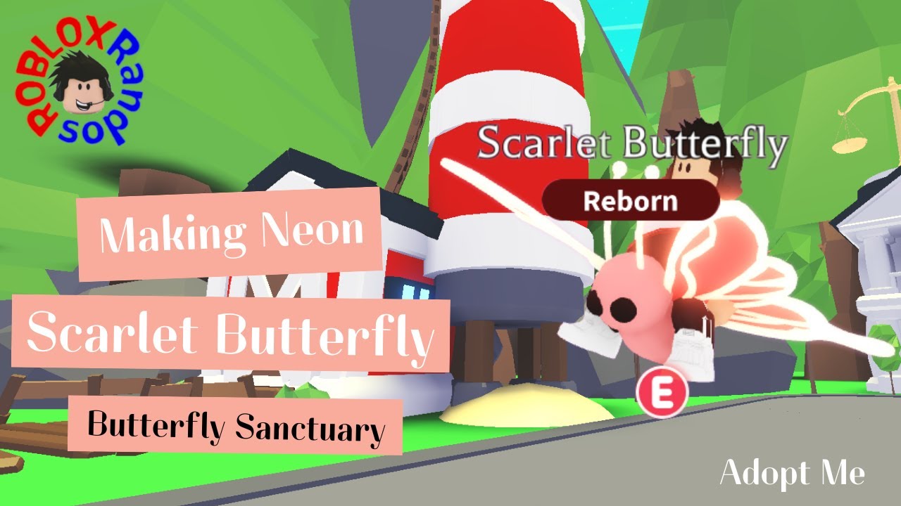 Making NEON SCARLET BUTTERFLY in Adopt me Roblox! - YouTube