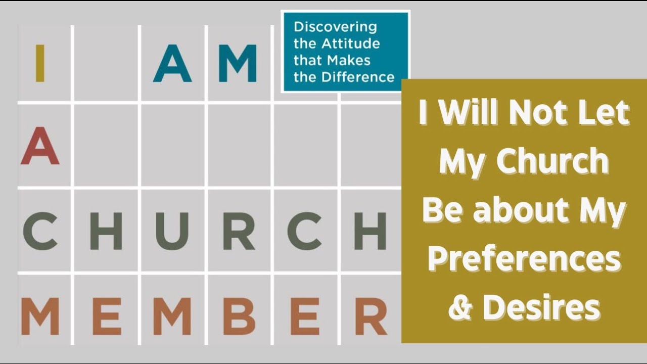 I Will Not Let My Church Be About My Preferences & Desires - YouTube