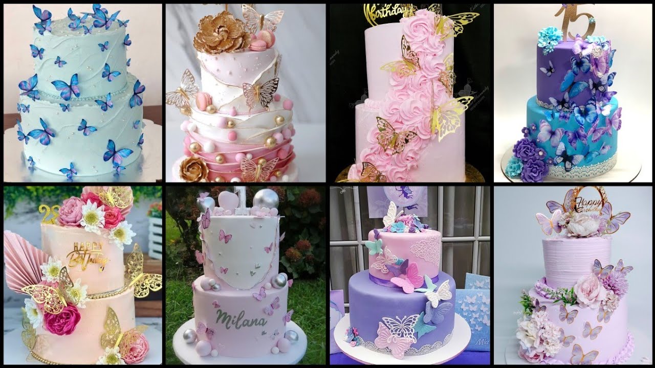 Amazing Two Tier Butterfly Cake Decorating ideas || Best Girls Birthday ...