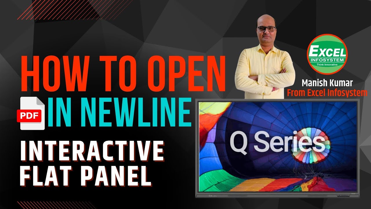 How to open PDF in Newline Q series Interactive flat panel - YouTube