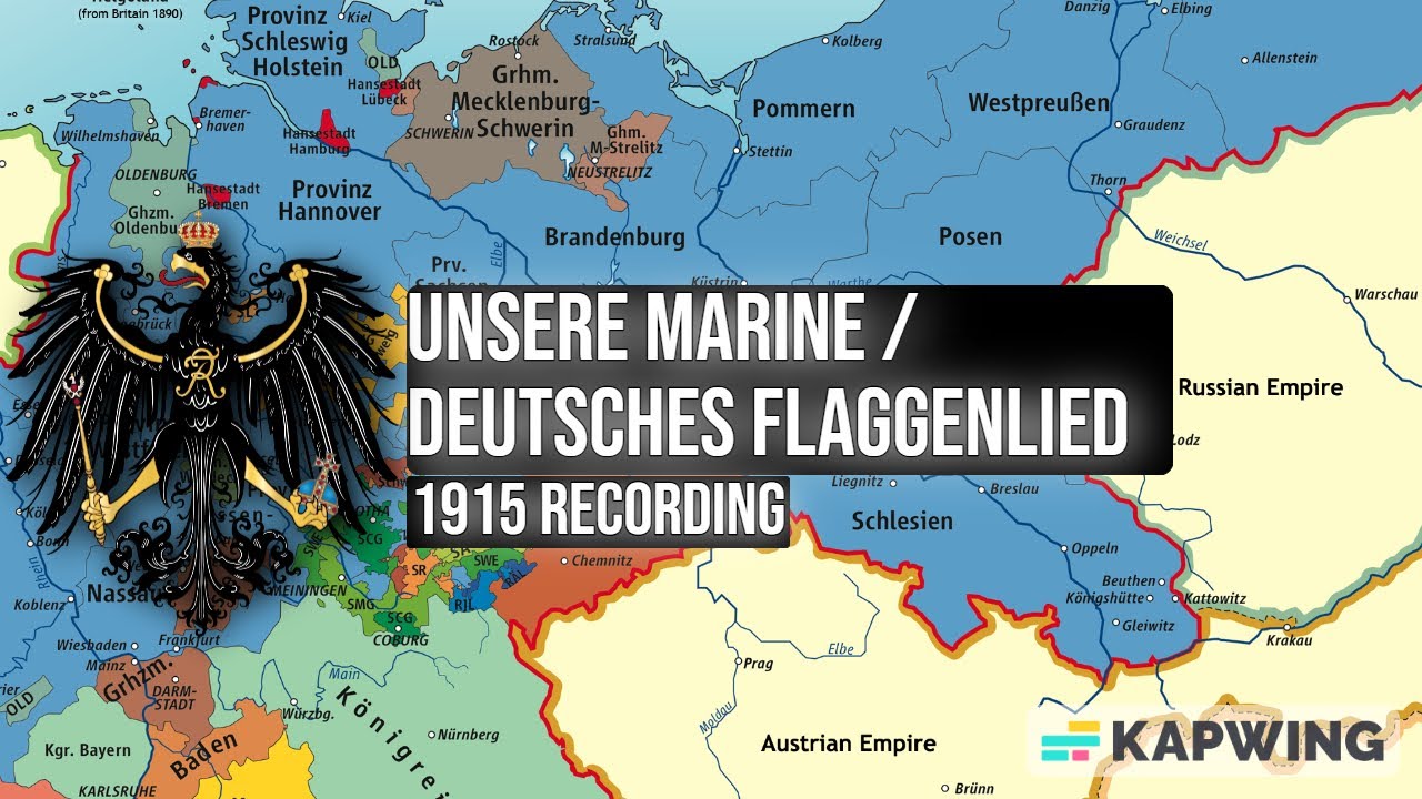Unsere Marine - German Naval Song (1915) - YouTube