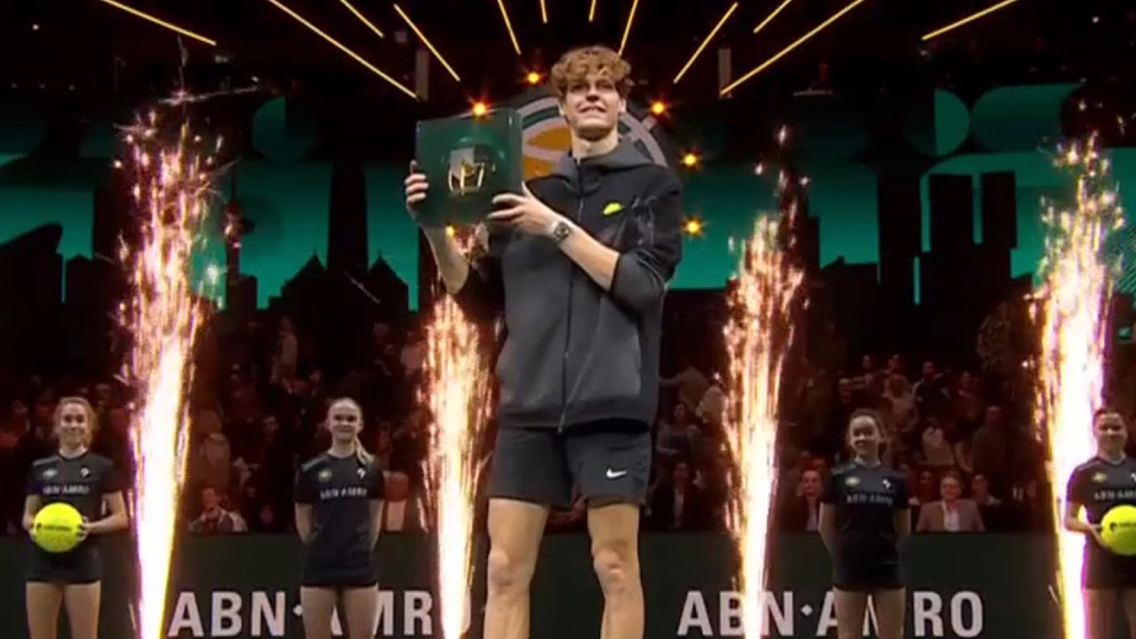 Jannik Sinner Championship Celebration & Trophy Ceremony - Sinner vs De ...
