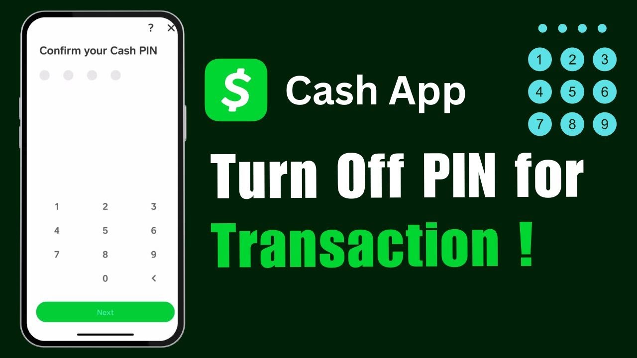 How to Turn Off Cash App PIN / Security Lock | Remove Transaction PIN ...