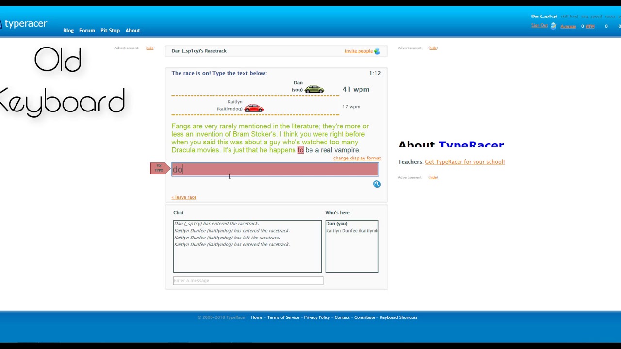 Typeracer | Keyboard - YouTube