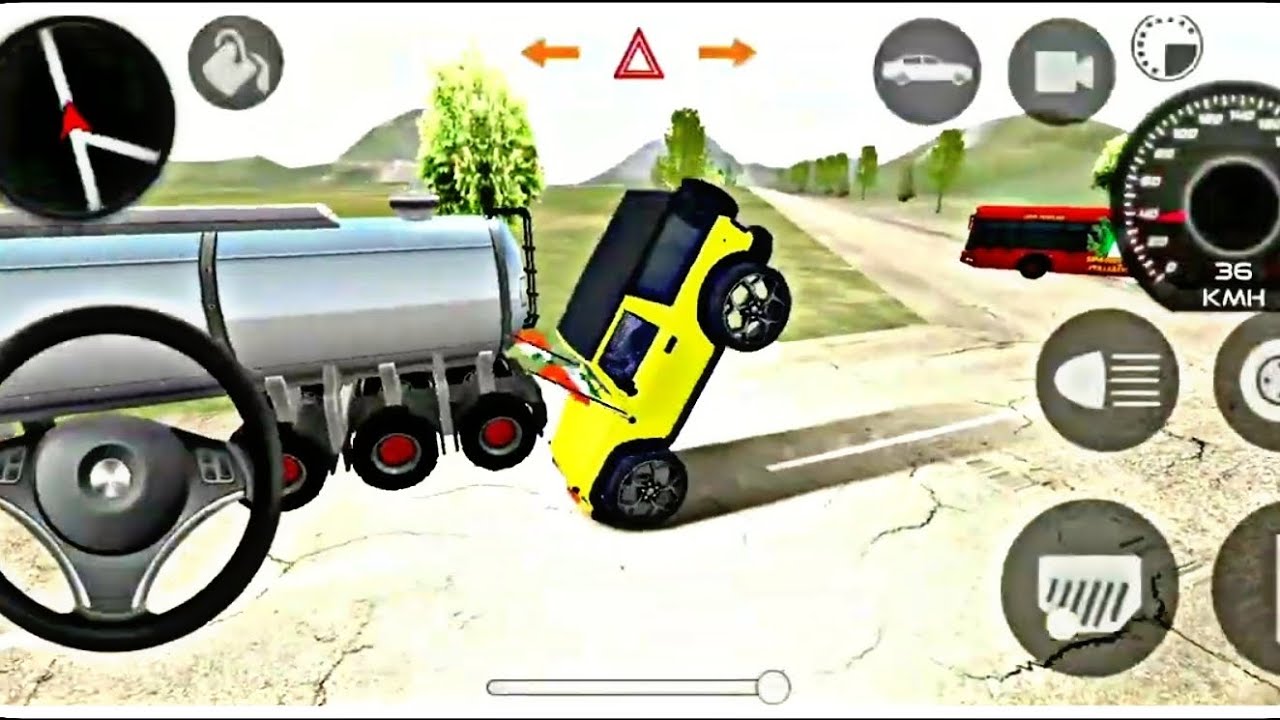 dollar songs modified Mahindra Thar yellow gold car games stunt - YouTube