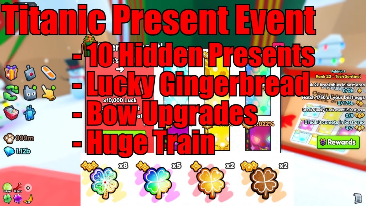 RARE Lucky Gingerbread Drops | 10 NEW Hidden Presents in Pet Sim 99 ...