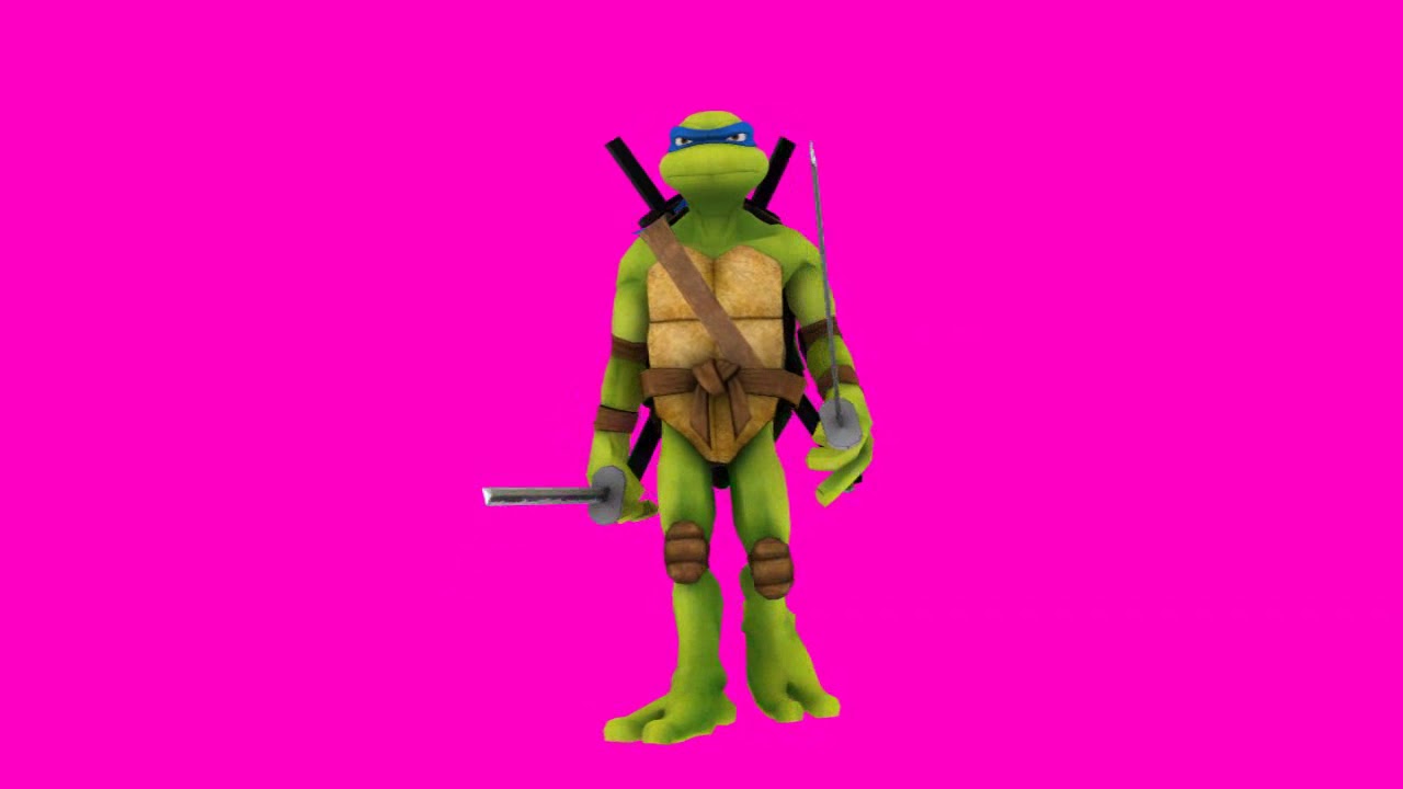 Leonardo walk animated front chroma - YouTube