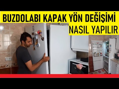 Buzdolabı kapağı yön değişimi nasıl yapılır,buzdolabı kapak yönü değiştirme