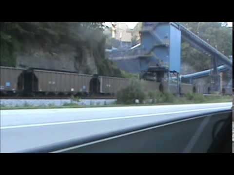 CSX Coal Train Being loaded at LeeCo.Tipple Loadout 8/5/14 - YouTube