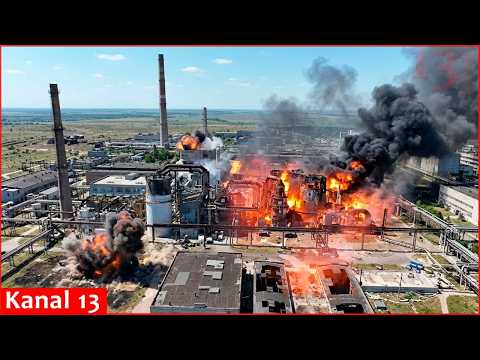 Ukraine launches large-scale drone strike on Crimea - Operations at major titan plant is suspended