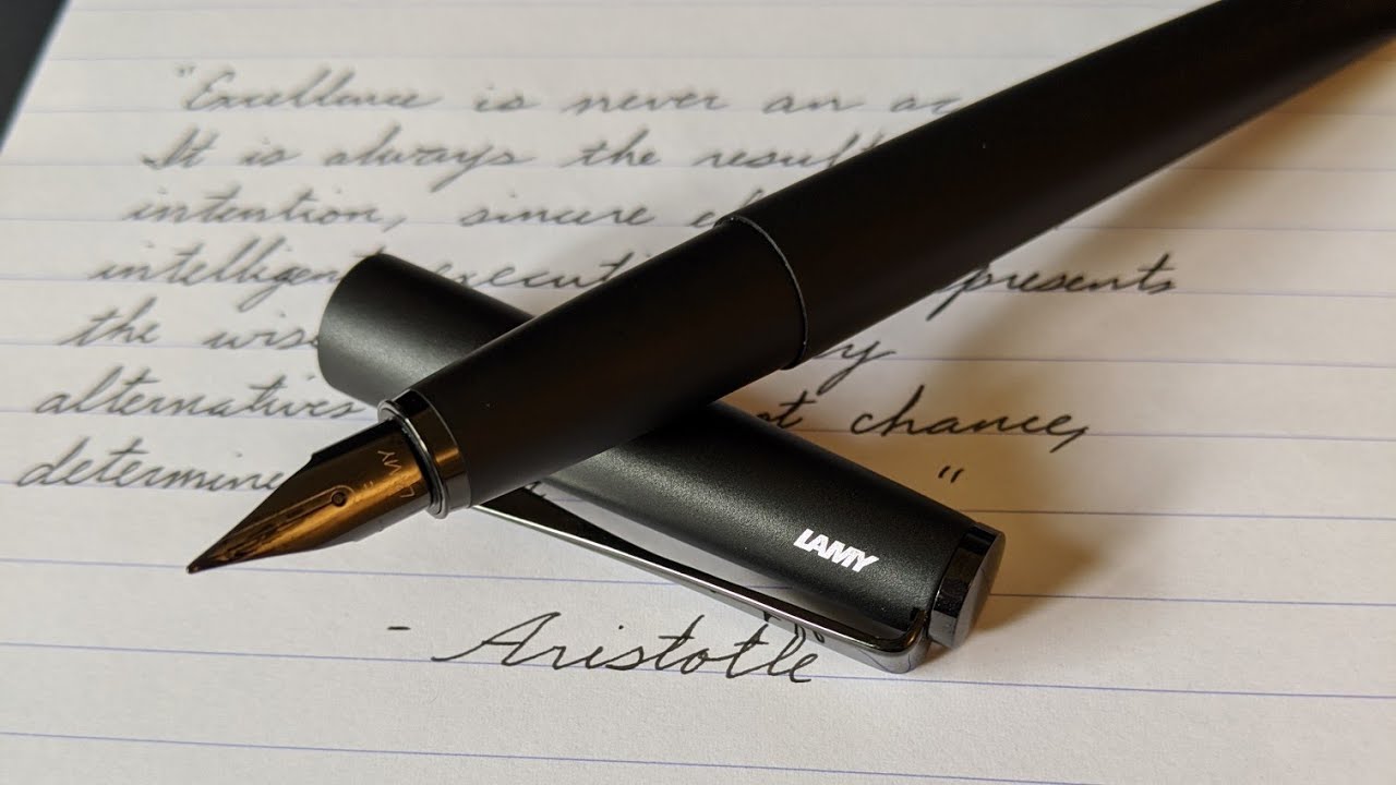 Handwriting with a Lamy Studio - Aristotle quote - YouTube