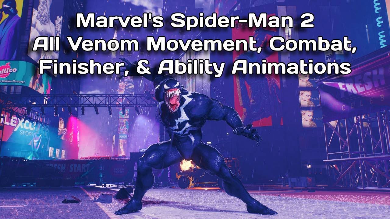 Marvel's Spider-Man 2 All Venom Animations (Movement, Attacks ...