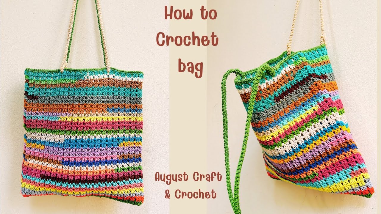 Amazing idea from yarn scraps. The only crochet bag in the world ...