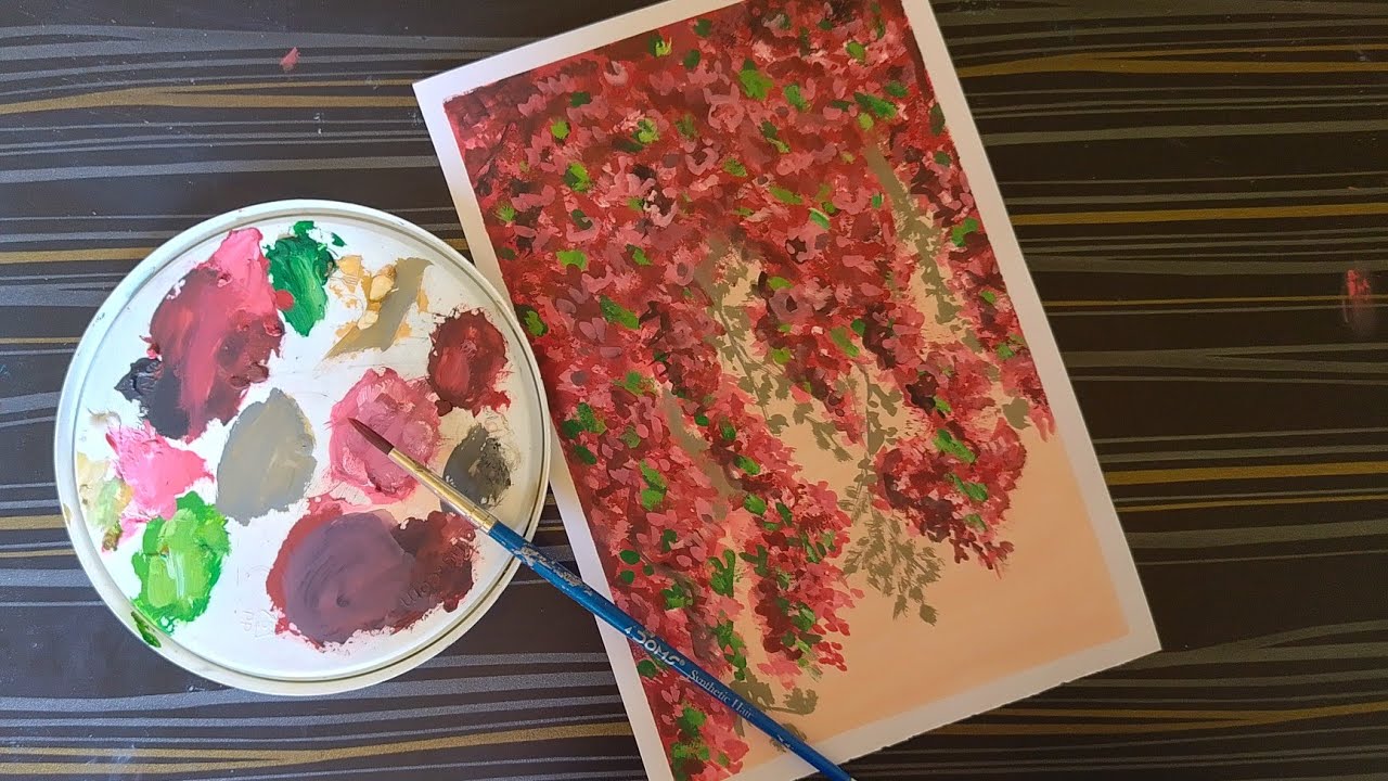 How to Paint Flowers | Step By Step | Painting For Beginners | Part 56 ...