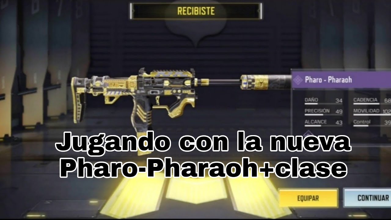 Jugando con la nueva Pharo- Pharaoh+clase en call of duty mobile - YouTube