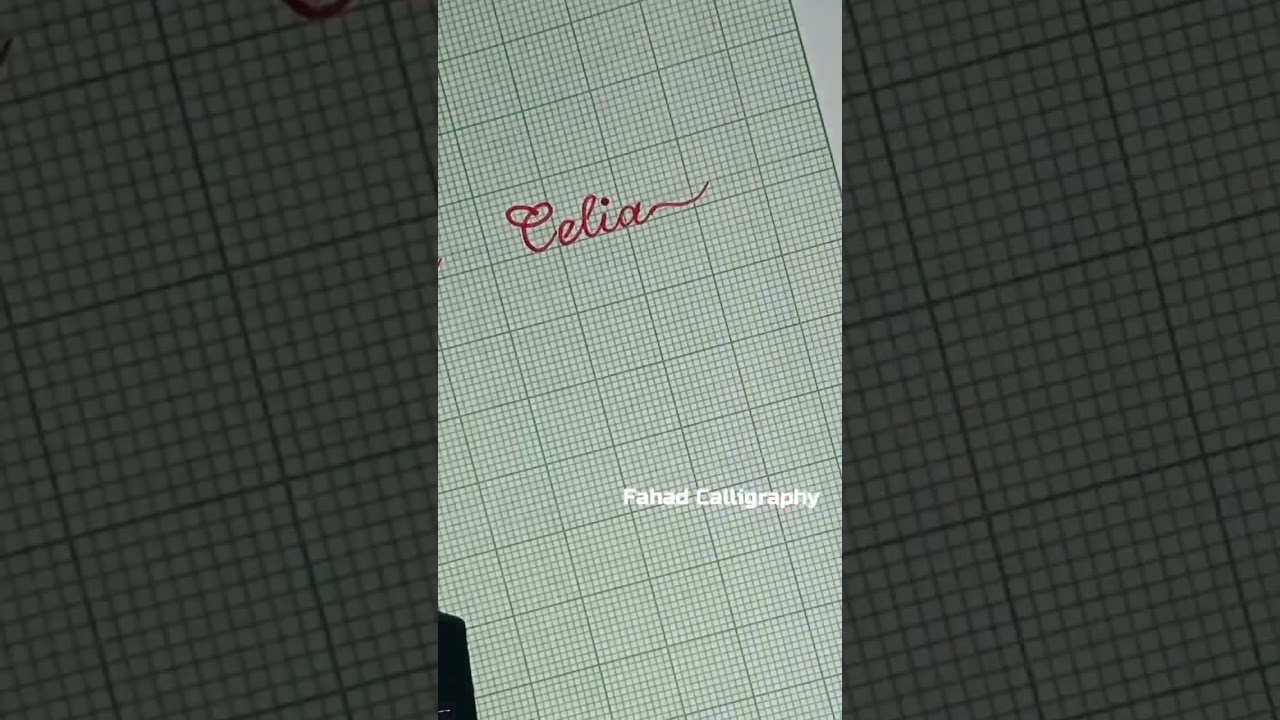 Celia name in awesome cursive writing #shorts #fahadcalligraphy - YouTube