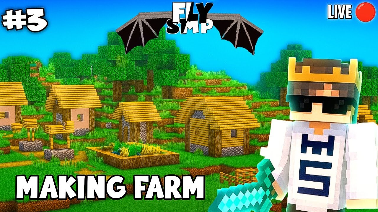 Making Farm in Minecraft Smp 🔥 | Fly Smp ( Private Smp ) | Bot Is Live ...