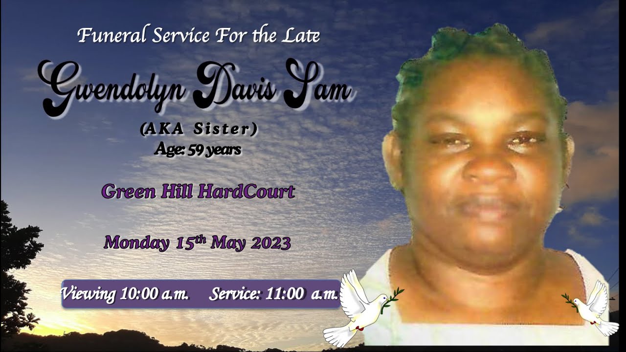 Gwendolyn Davis Sam - funeral service - YouTube