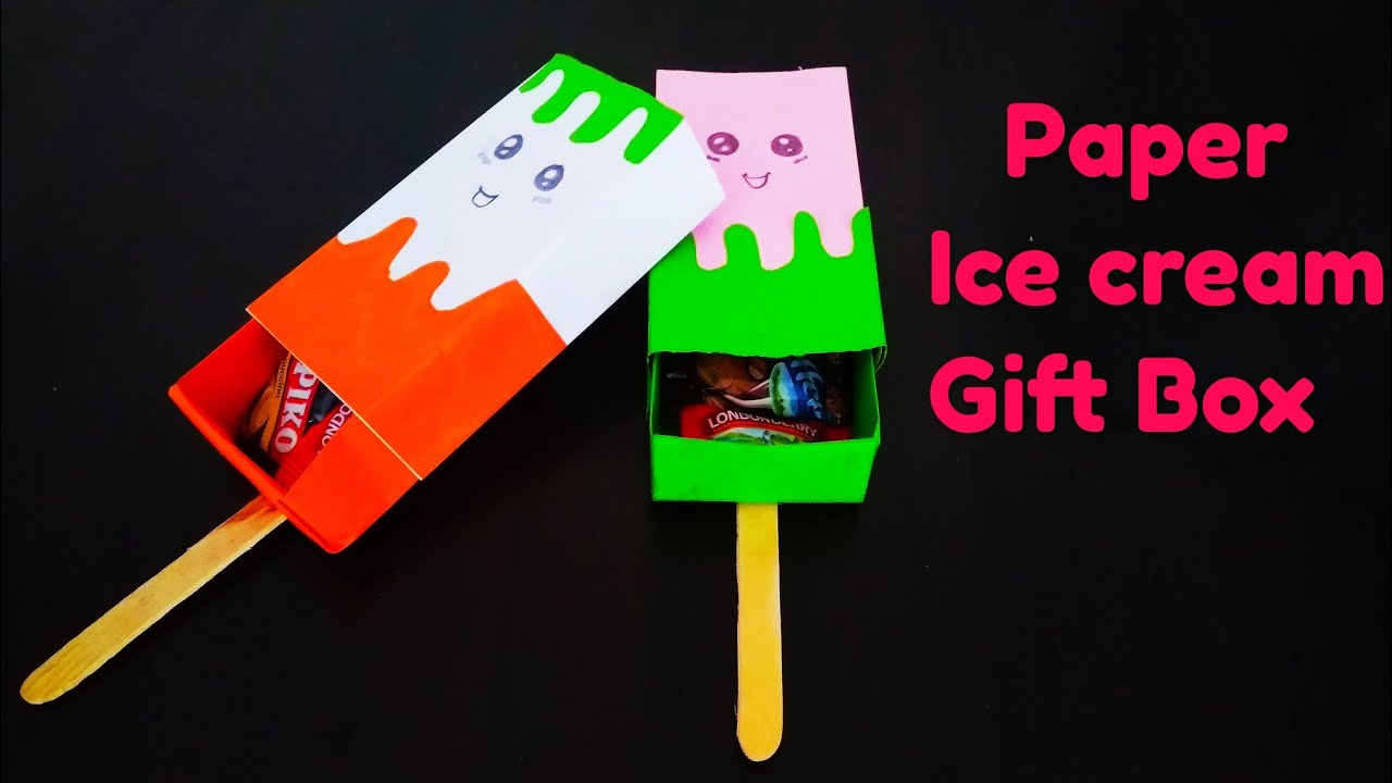 Paper ice cream creative handicrafts paper craft - YouTube