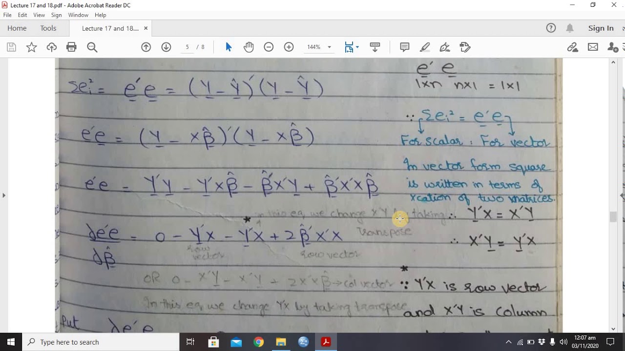 Lecture 18: OLS Estimator of GLR Model - YouTube