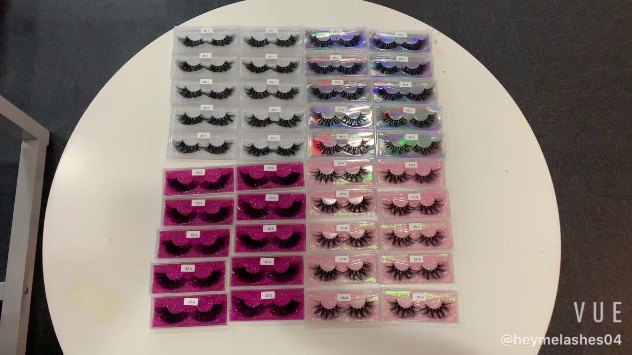 HEYME Lash Vendor Wholesale 25mm Mink Lashes With Private Label Custom ...