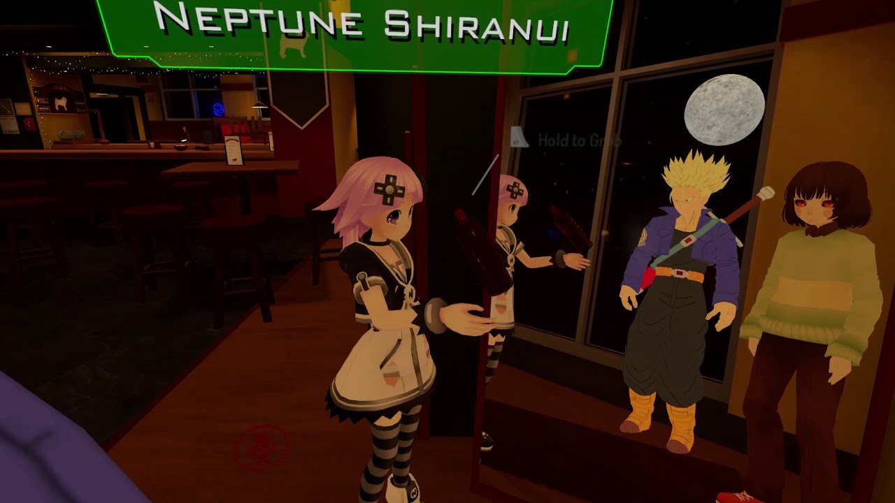 So Trunks, Chara, Unity chan, and Neptune walk into a bar! VRChat with ...
