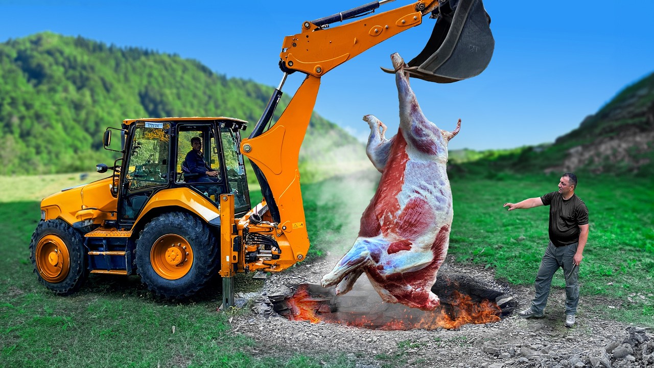 I Cooked a Giant Bull Roasted Underground! Epic Meat Recipe! Need an ...